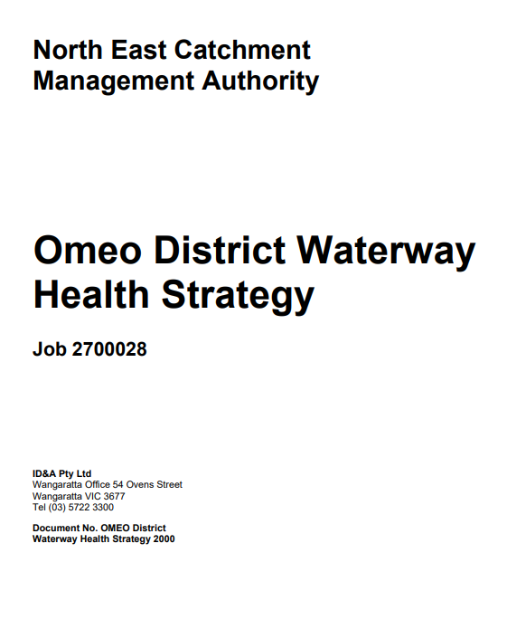 Omeo District Waterway Health Strategy 2000